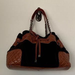 CHANEL | Bags | Chanel Cc Drawstring Chain Furleather Tote Bag | Poshmark